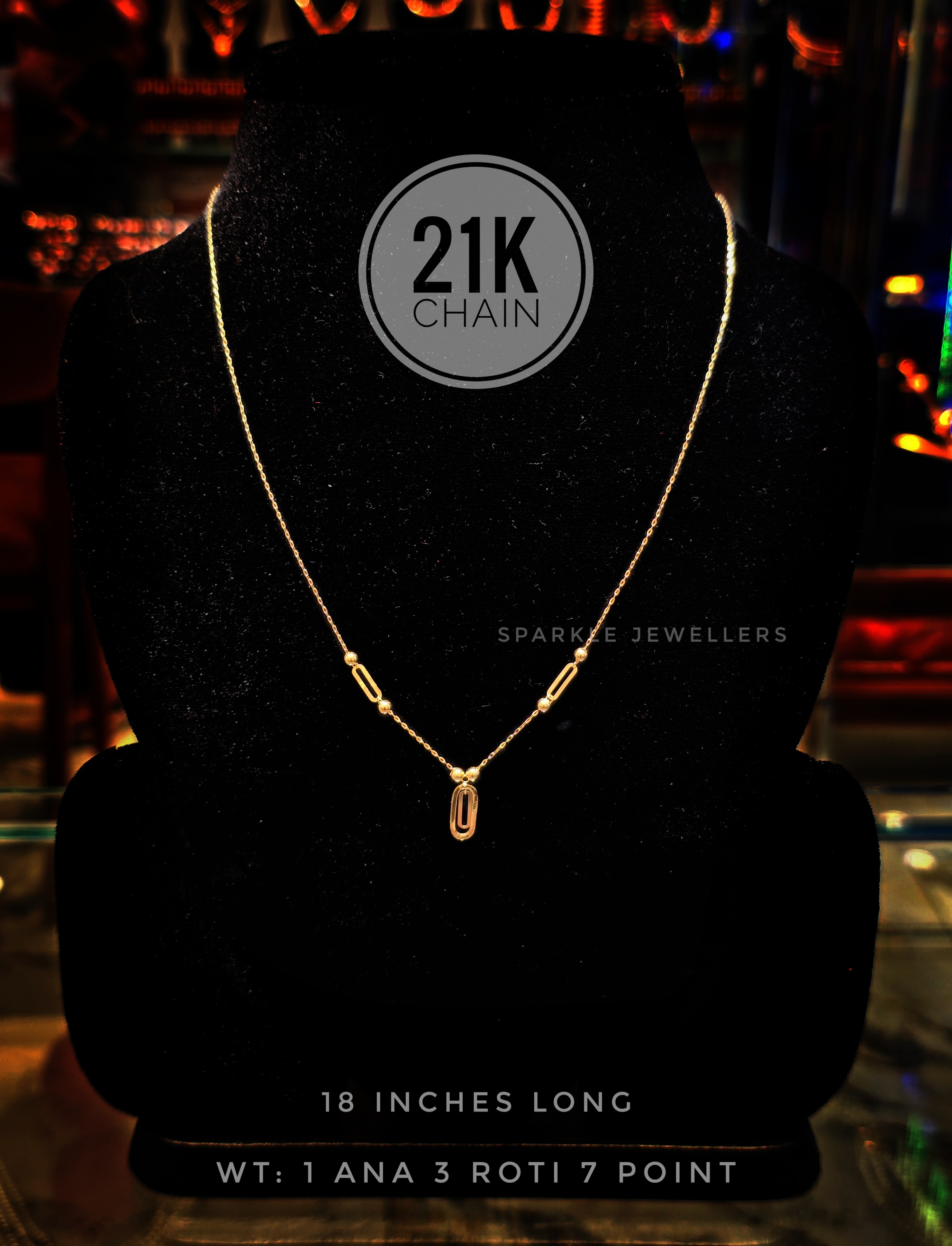 Sparkle 21k Fancy Chain | Sparkle Jewellers