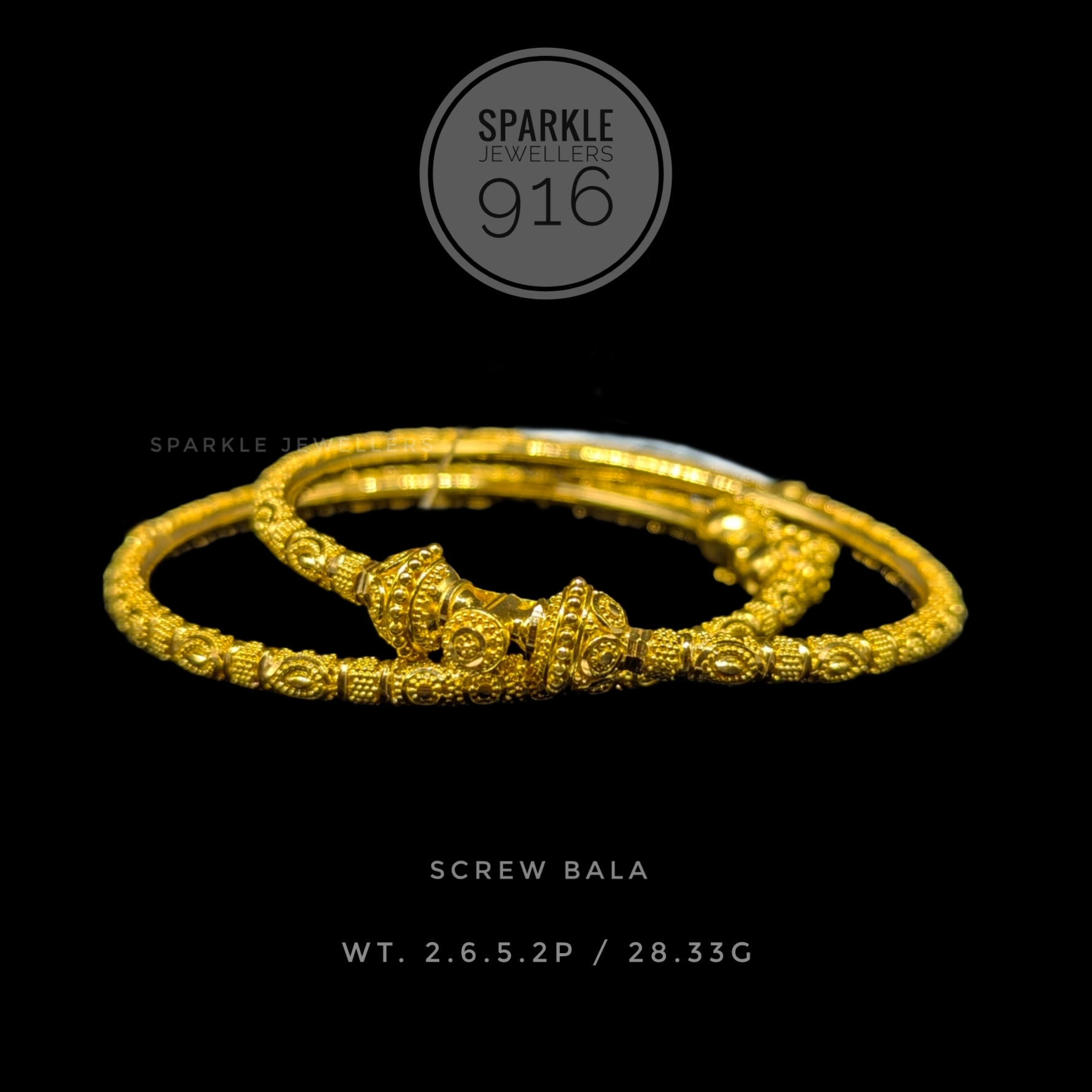 22k Gold Screw Bala | Sparkle Jewellers