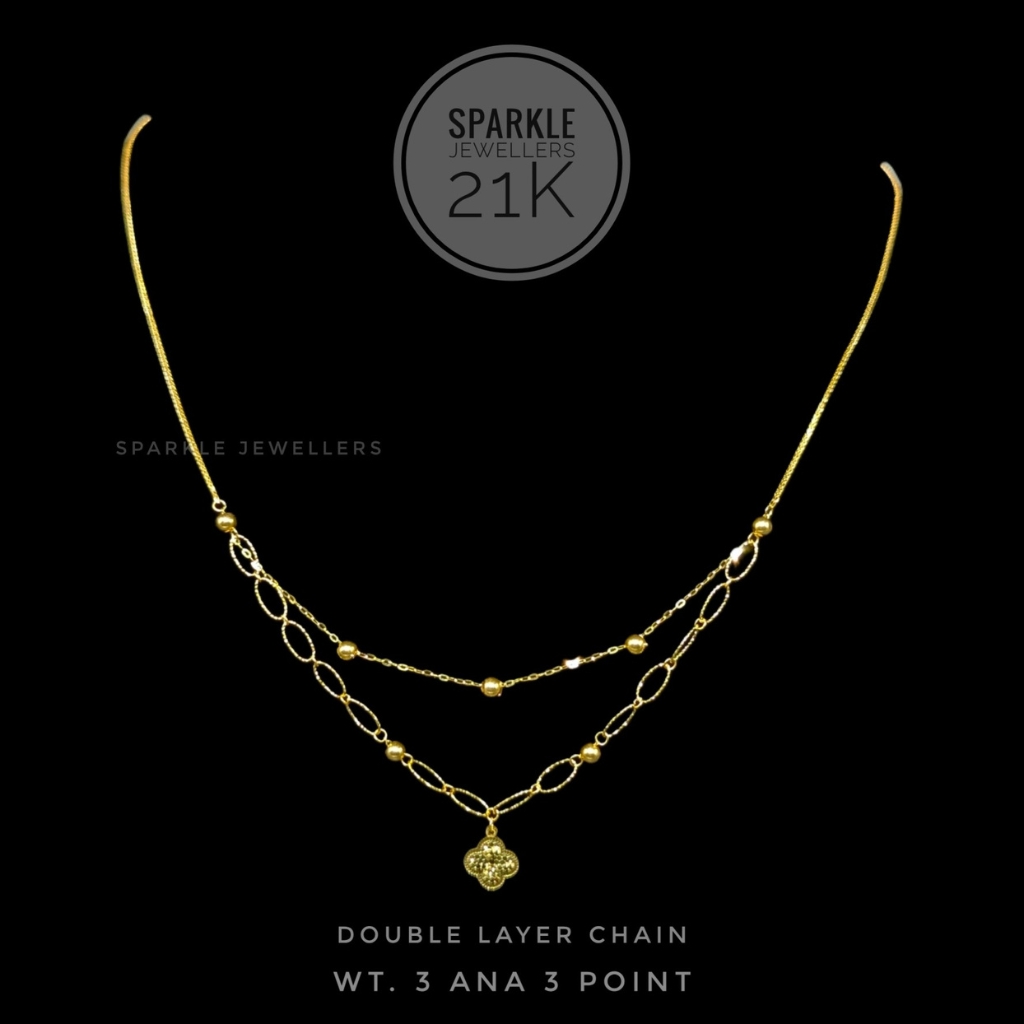Double Layer Twisted Gold Chain | Sparkle Jewellers