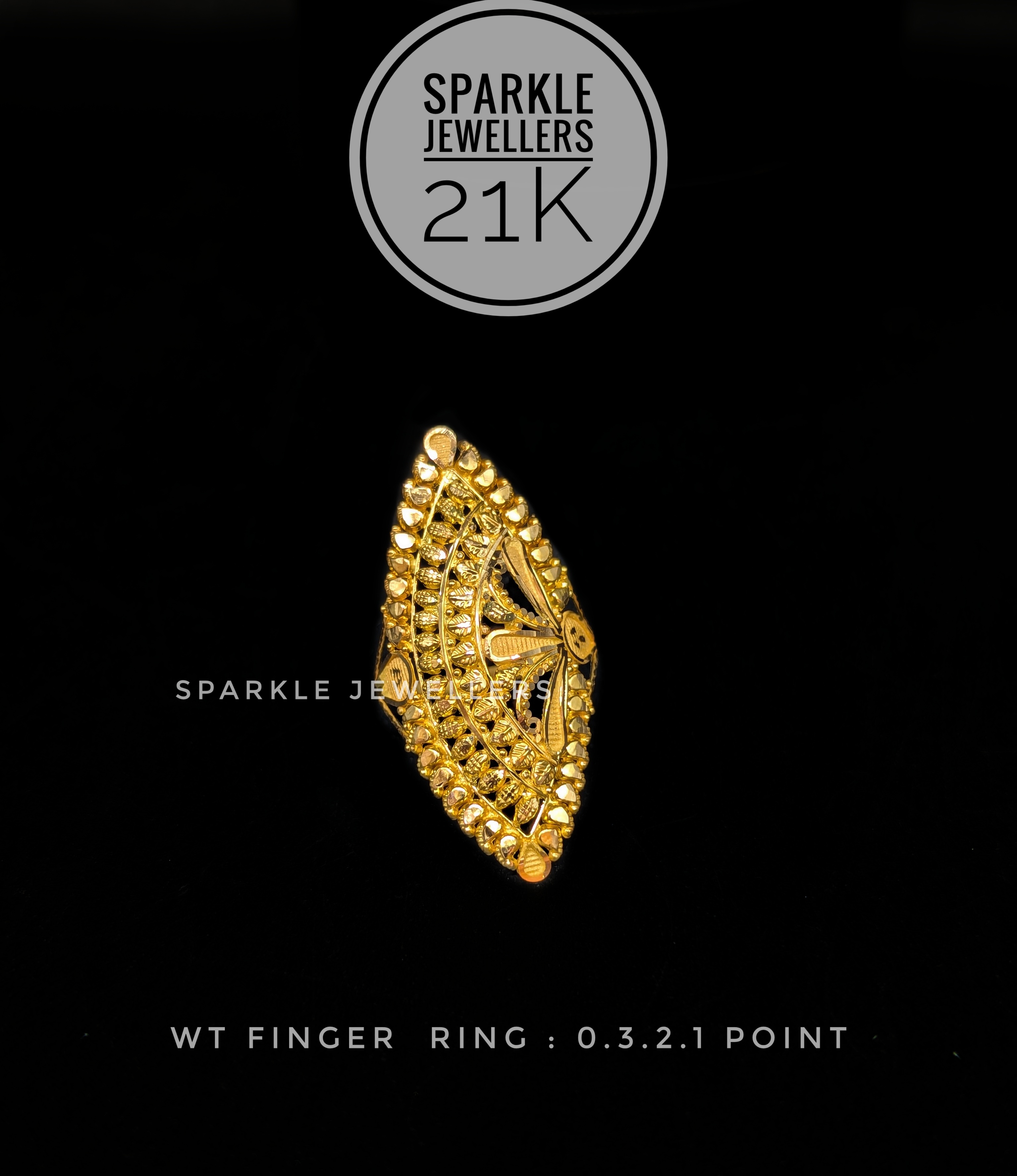 Golden Sphere Ring | Sparkle Jewellers