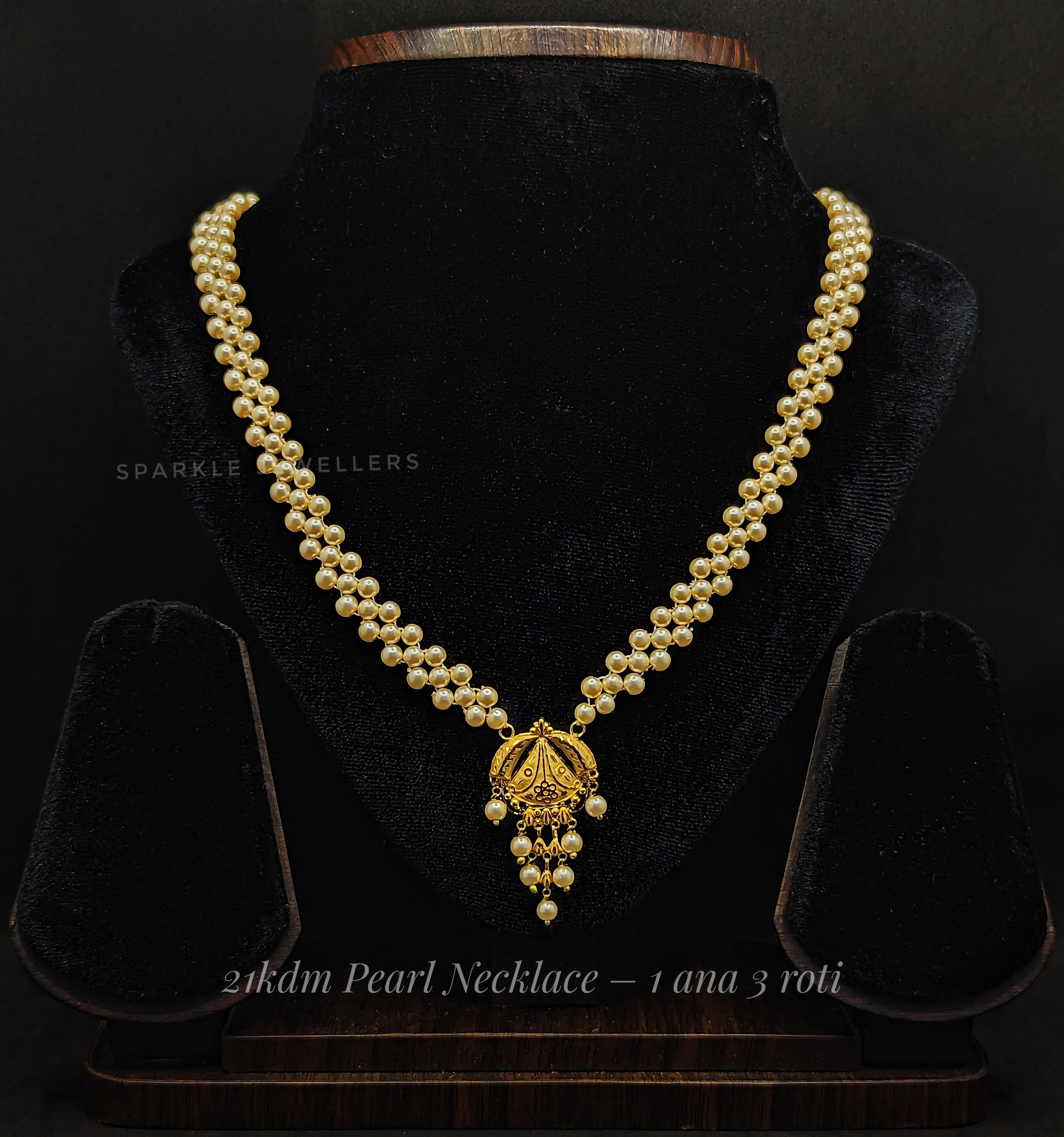 Sparkle Pearl Gold Choker | Sparkle Jewellers