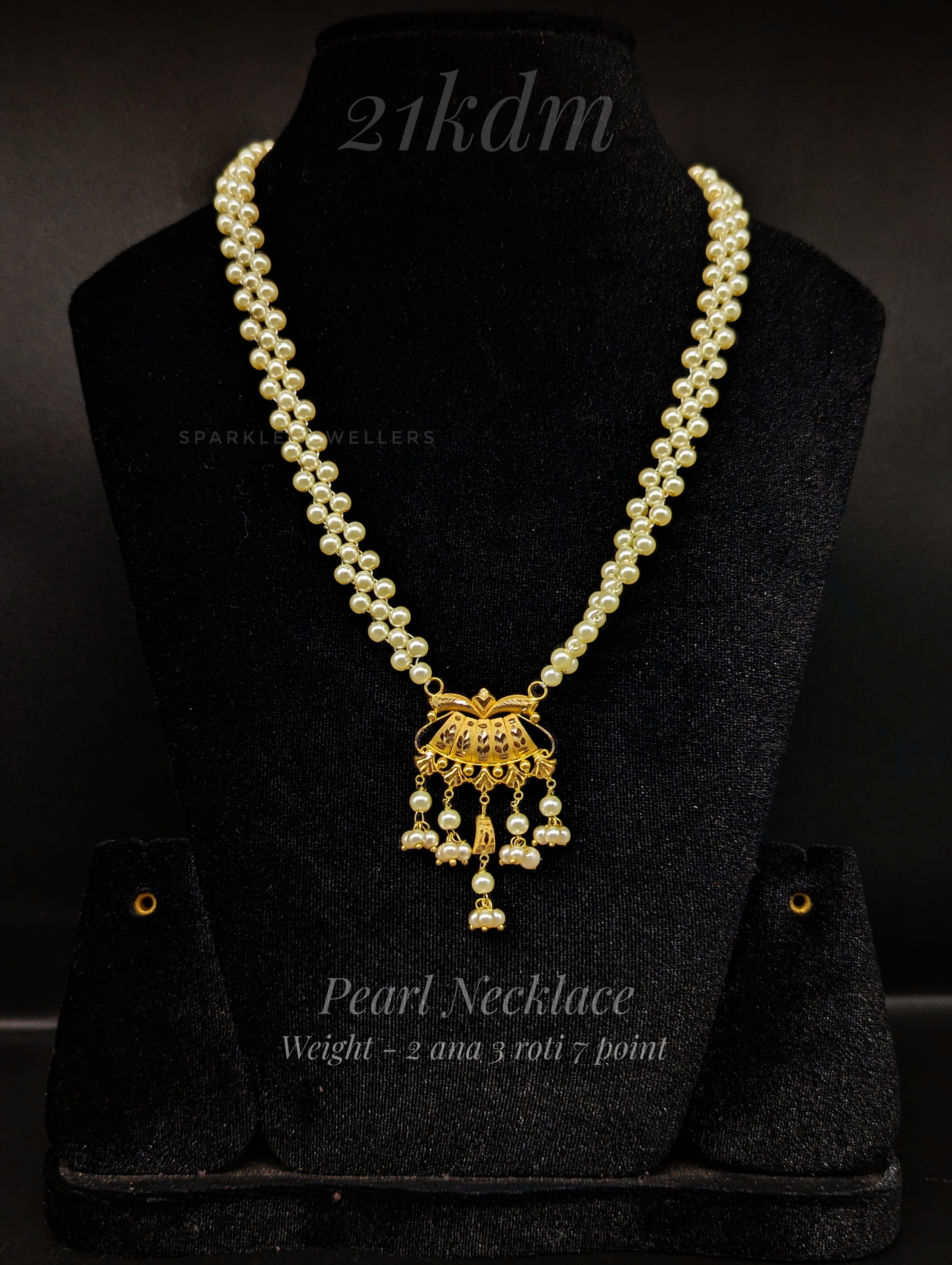 21K Regal Pearl Necklace | Sparkle Jewellers