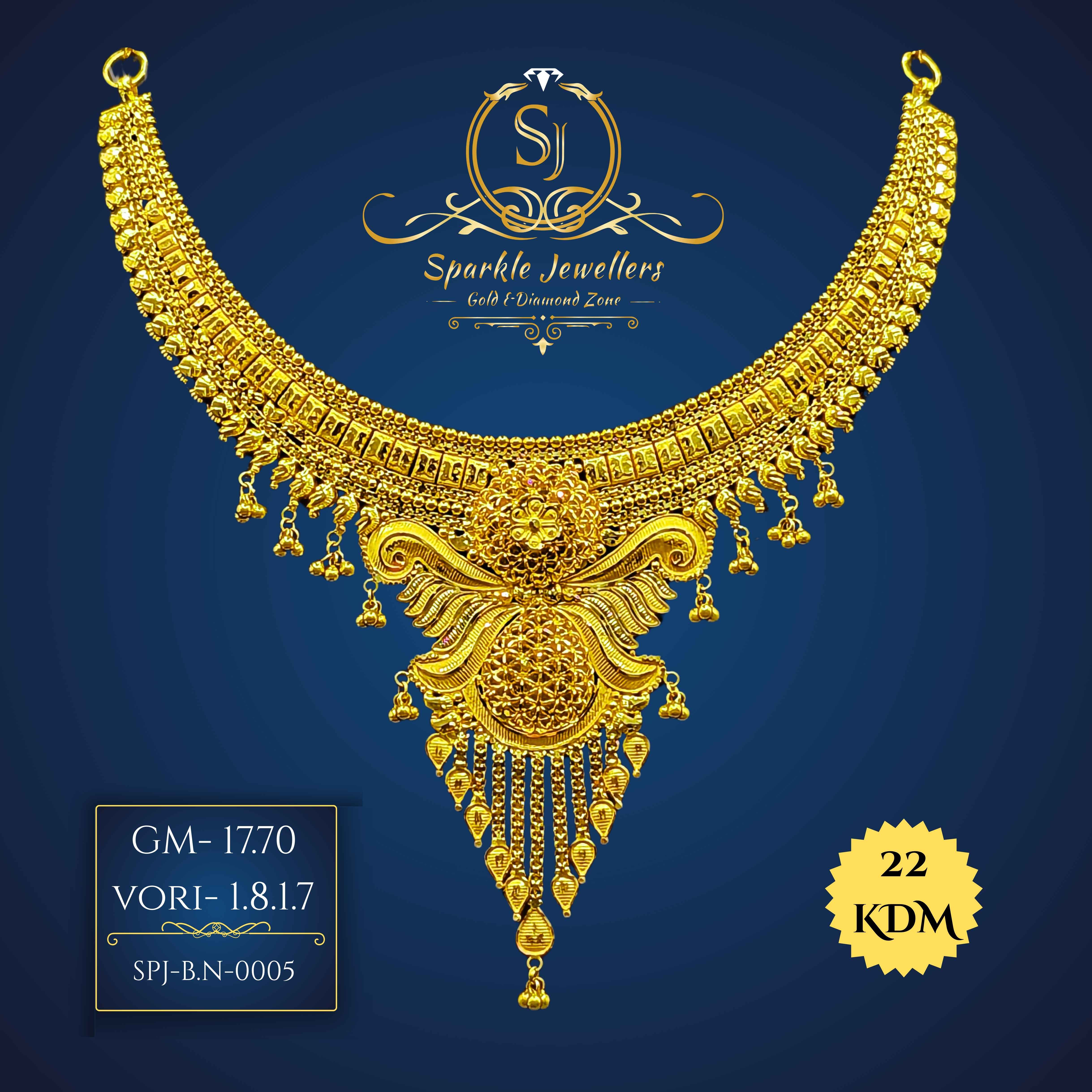 21K Royal Bridal Necklace | Sparkle Jewellers