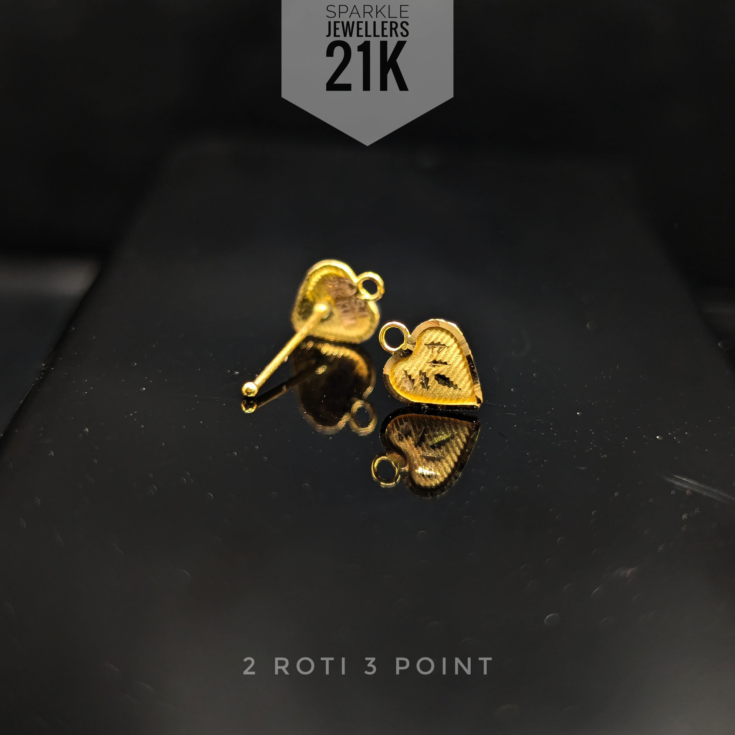 Sparkle: 21 kdm Earring Top | Sparkle Jewellers