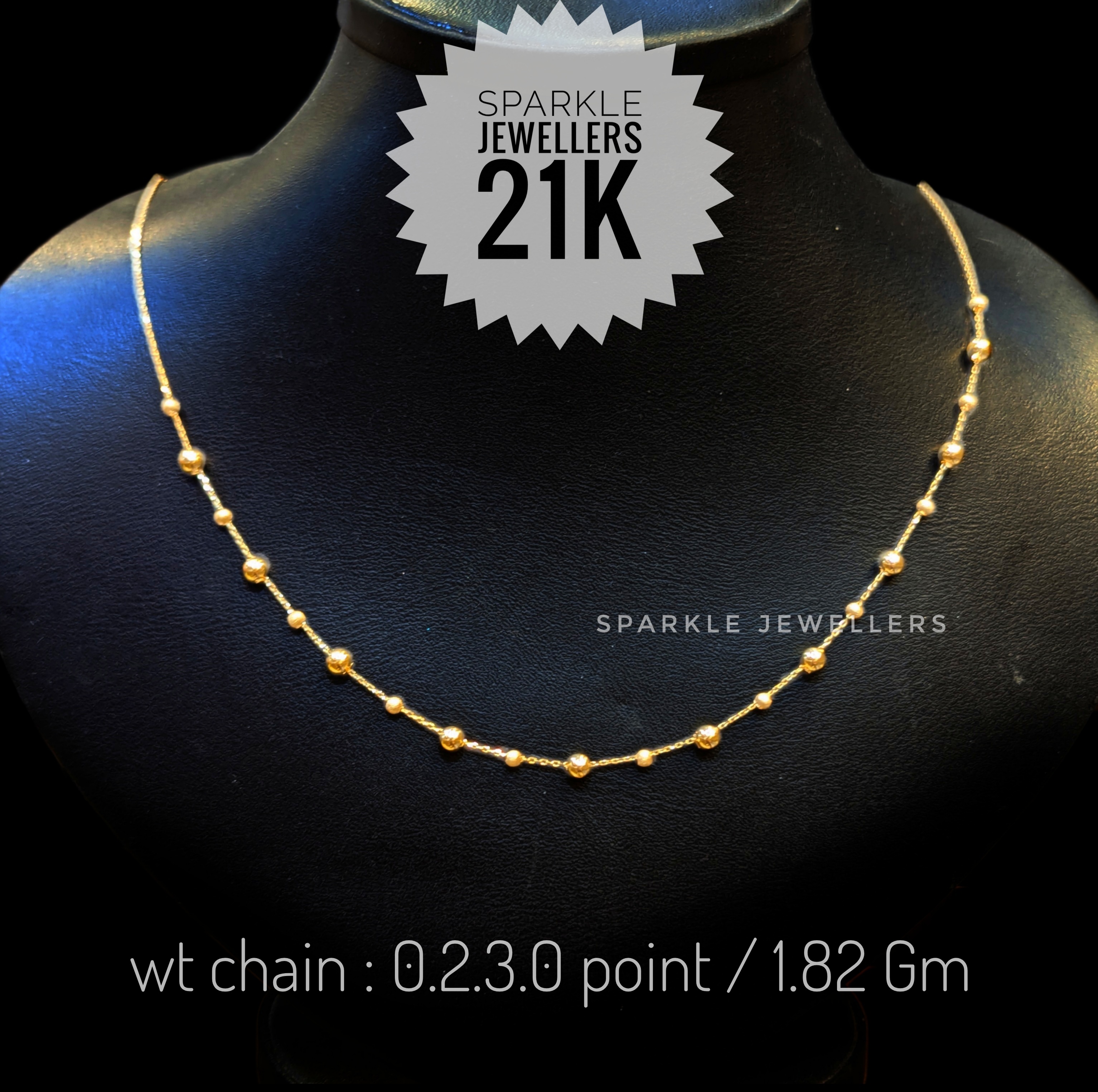 Sparkle 21k Fancy Chain | Sparkle Jewellers