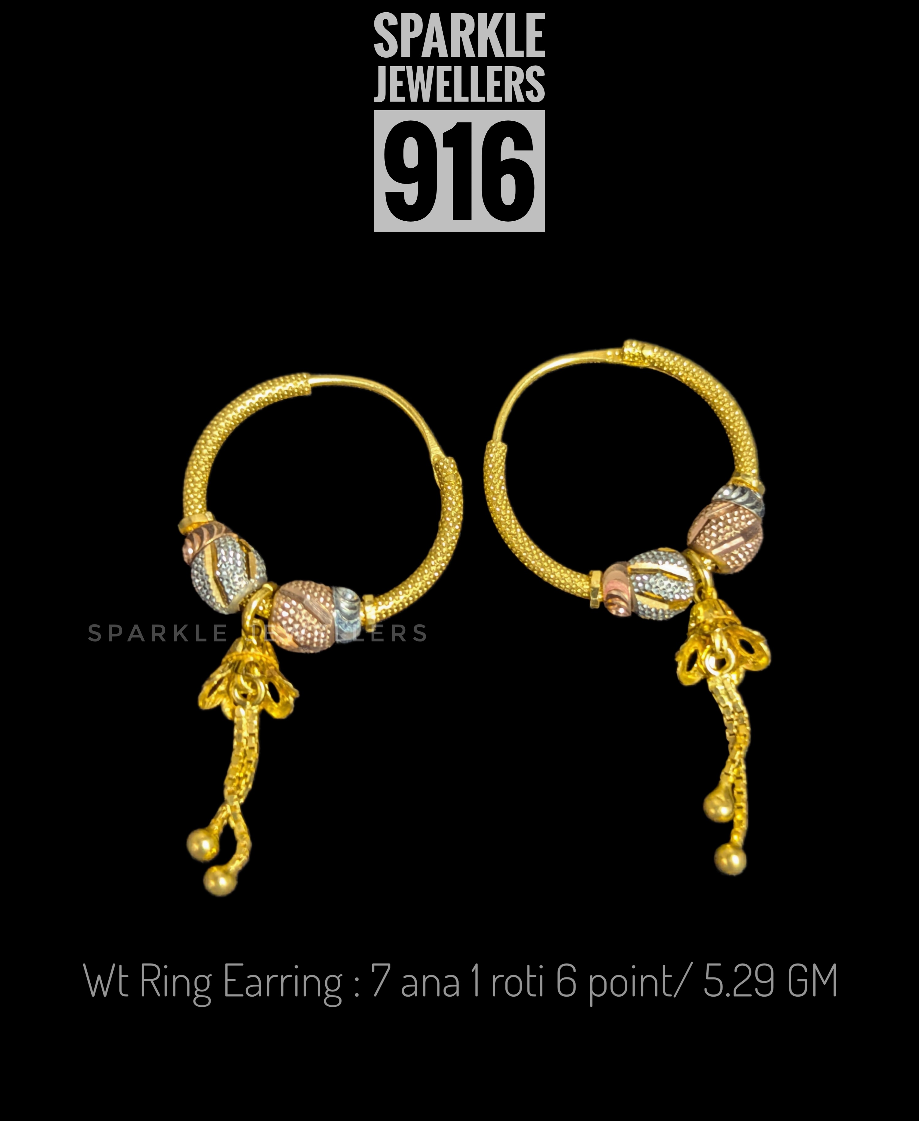 Radium Ring Earrings | Sparkle Jewellers